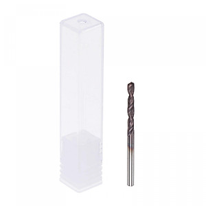 uxcell Carbide Twist Drill Bits 2.4mm, DIN K45 Tungsten Carbide AlTiSin Coated Jobber Drill Bits Straight Shank Drilling Cutter for Stainless Steel Alloy Steel