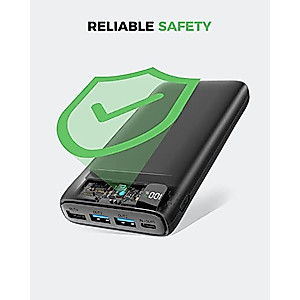 FEELLE Power Bank Portable Charger - 27000mAh USB C in & Out PD Fast Charger QC3.0 22.5W 4 Outputs External Battery Pack Compatible with iPhone, Samsung, Google, LG, Tablet and More
