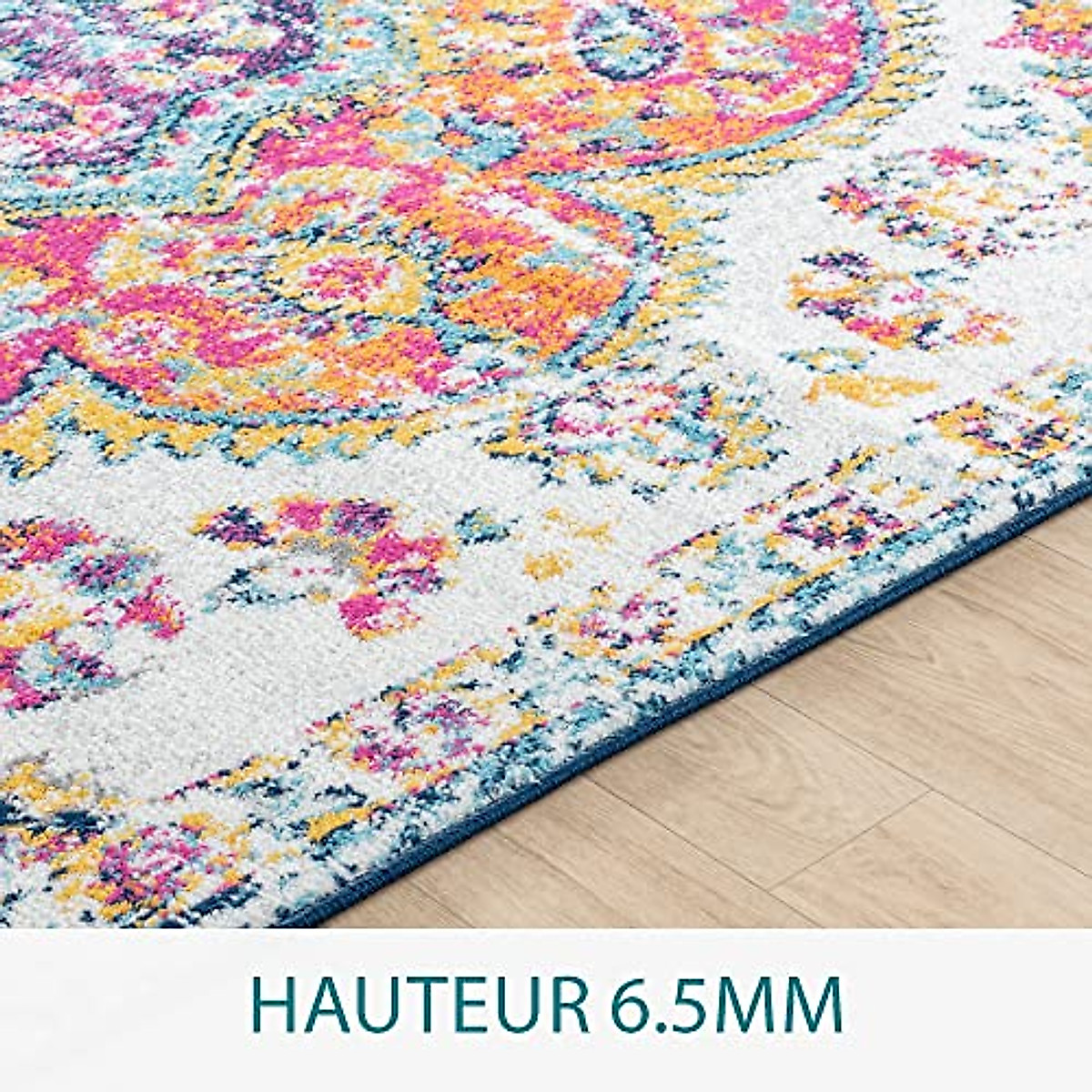 Livabliss Romaine Vintage Medallion Area Rug,6'7" x 9',Orange