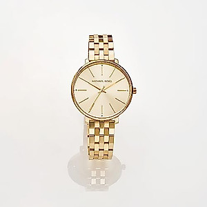 Michael Kors Women's Pyper Three-Hand Gold-Tone Stainless Steel Bracelet Watch (Model: MK3898)