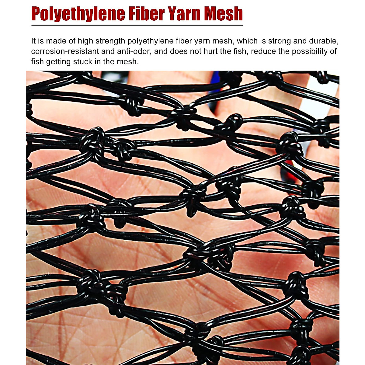 LJHU Fishing Keep Net Cage Small Collapsible Fish Cage, Durable Fishing Accessories Tool for Garden Pond/Tank/Carp/Hot Tub, Fishing Basket Trap Mesh with Bag (Size : 2.5m x 45cm/8.2ft x 17.7in)