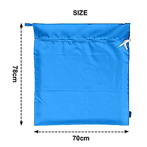 Harrison Howard Pet Washing Bag Dog Cat Horse Hair Laundry Bag for Rug Sheet Boots Pets Laundry Helper Jumbo 48L 78cm x 70cm True Blue