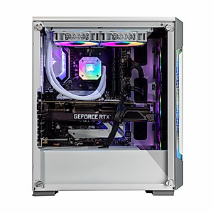 Velztorm White Ferrux Custom Built Gaming Desktop Liquid-Cooled (AMD Ryzen 9-5900X 12-Core, GeForce RTX 3070 8GB, 16GB DDR4, 1TB PCIe SSD, 240mm AIO, RGB Fans, 750W PSU, Win 10 Home)