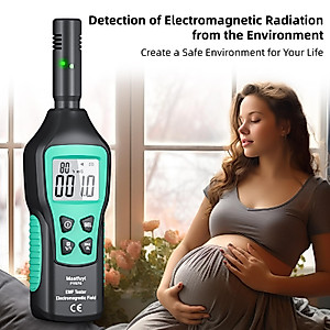 Mastfuyi EMF Meter, Electromagnetic Radiation Detector, Digital LCD EMF Detector, EMF Tester for Ghost Hunting, Home, Office, Outdoor, Indicator Lights, Audible Alert