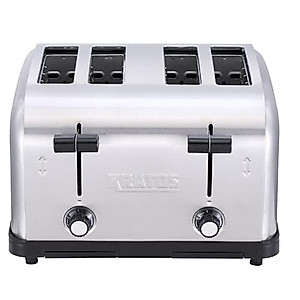 Kratos 29M-011 Four-Slice Commercial Electric Pop-Up Toaster with Wide 1.5" Slots, Stainless Steel Toaster, 120V, 1800 Watts