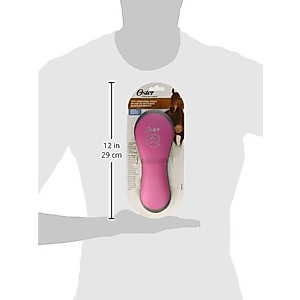 Oster Equine Care Series Horse Grooming Brush, Stiff Bristle, Pink (0-34264-41960-5)