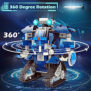 MSNOR Gxi Robot Building Kit for Kids, Toy Robot Building Blocks for Boys Age 8+ STEM Projects Robotics Kit with App & Remote Control, 405 Pieces