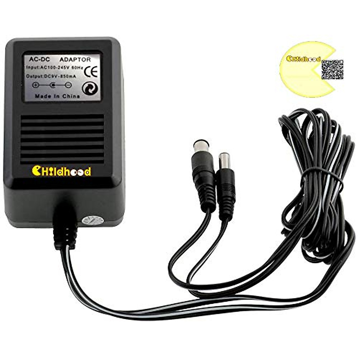 CHILDMORY AC Power Supply Adapter for NES US Version, SNES, Genesis1 3 in 1 Power Cord