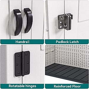 YITAHOME Vertical Outdoor Storage Shed w/o Shelf, 59 Cu.ft Capacity, 5.6 x 2.3 ft Lockable Resin Waterproof Tall Storage Cabinet, for Patio Furniture, Garden Tools, and Pool Accessories (Light Gray)