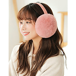 Ear Muffs Warm Furry Earmuffs Ear Warmers for Women Girls, Winter Faux Fur Ear Covers for Outdoor Use