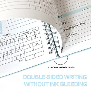 Kisdo Weekly Planner Undated Planner Book with Blue Fountain Ink Pen, To-Do List, Weekly Goals, Habit Tracker, 5.7" X 8" Inch for 52 Weeks Planning