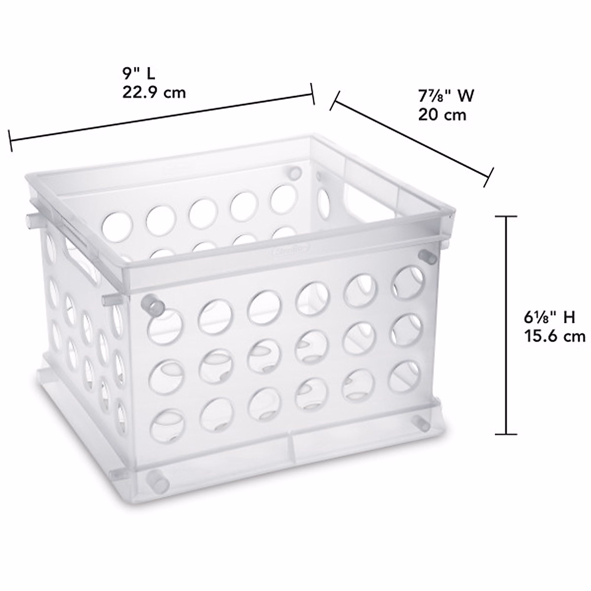 Sterilite 16958612 Mini Crate, Clear, 12-Pack,Small