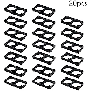 Heyiarbeit 20Pcs Double Tandem 32650 Lithium Battery Holder Cell Spacer Bracket for DIY Battery Pack Hole Dia 32.4mm/1.28"