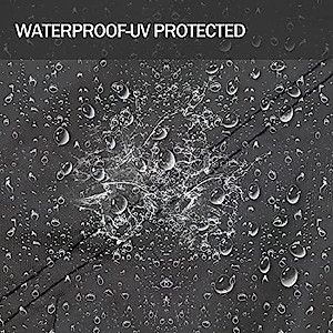 XYZCTEM 600D Waterproof Scooter Cover Black Power Assisted Mobility Scooter Cover (48 inch Length)