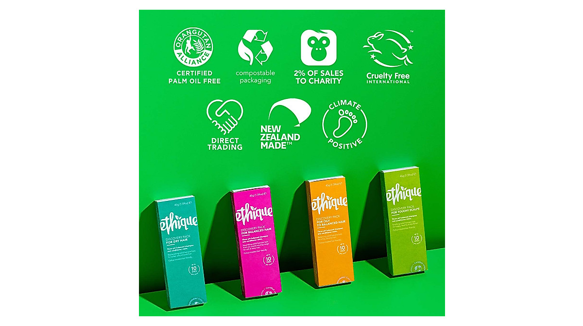 Ethique Discovery Pack for Touchy Scalps - Eco-Friendly Kit