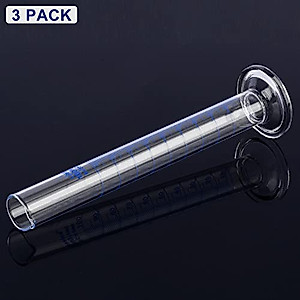 Labasics 3-Pack Borosilicate Glass 100 ml Heavy Wall Graduated Cylinder Measuring Cylinder