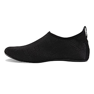 Water Shoes for Womens and Mens Summer Barefoot Shoes Quick Dry Aqua Socks for Beach Swim Yoga Exercise (JH.Black, 40/41)