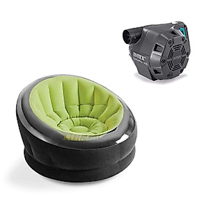 Intex Empire Inflatable Lounge Chair, Lime Green 120V Electric Air Pump