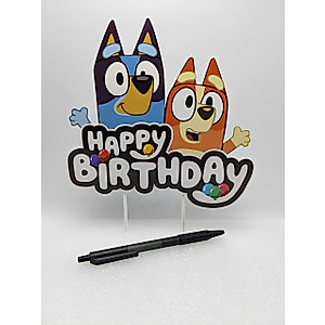 Blue Dog and Friends Birthday Cake Topper Party Decor