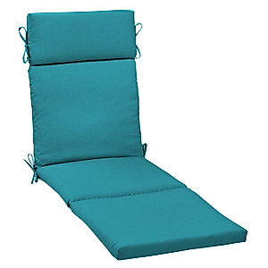 Arden Selections Outdoor Chaise Cushion, 21 x 72, Rain-Proof, Fade Resistant 72 x 21, Lake Blue Leala
