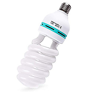 SLOW DOLPHIN Photography Bulbs CFL Full Spectrum Light Bulb,2 x 105W 5500K CFL Daylight for Photo Video Studio Lighting(2 Packs)