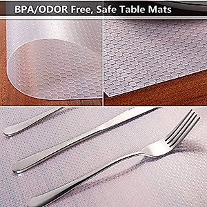 Soqool Washable Refrigerator Liner Drawer and Shelf Liner, Water/Oil Proof Liners for Fridge Shelves, Drawers, Cabinets, Table and Desks 17.7"x60" 1 Roll, Clear