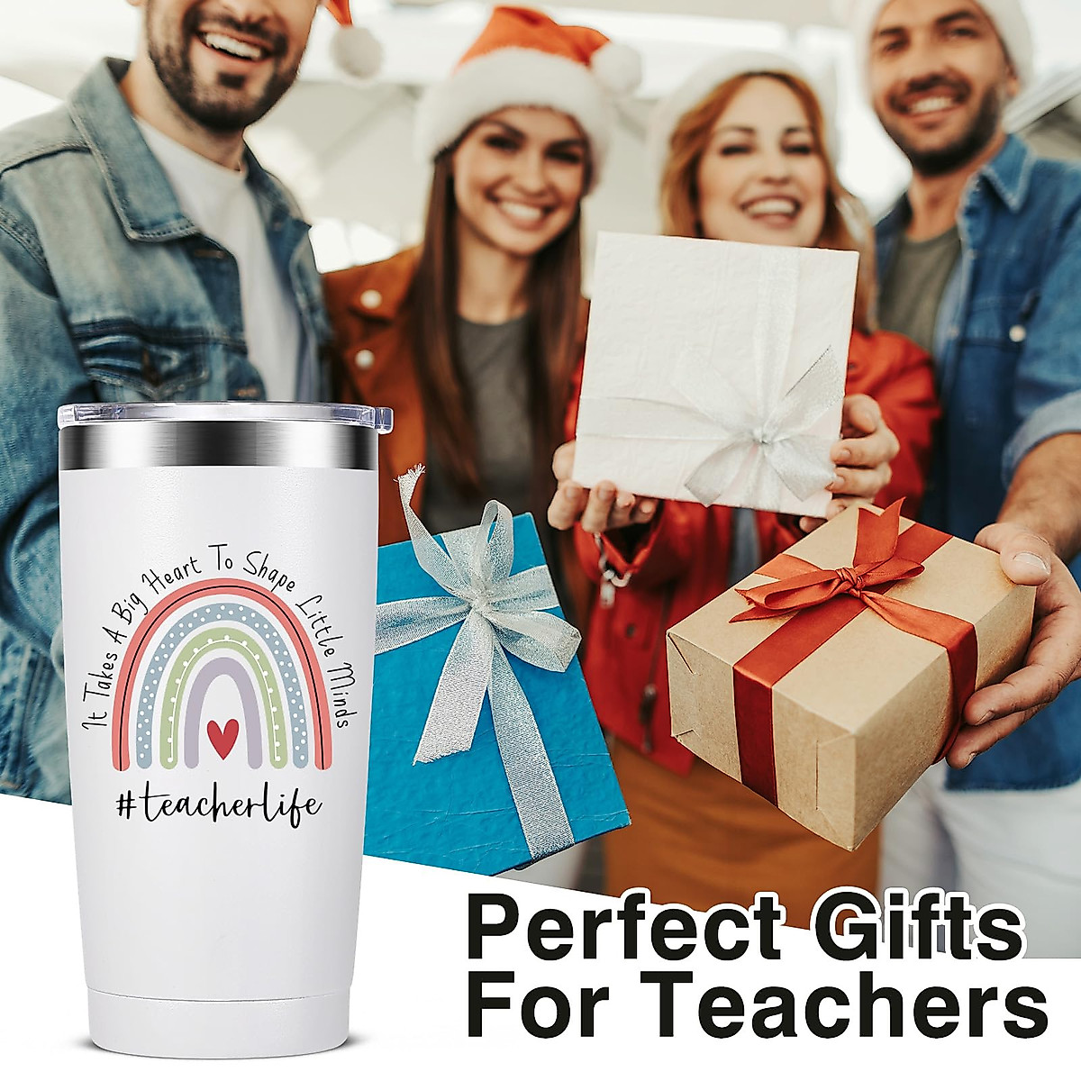 KIKERRO Teacher Gifts for Women, Cool Valentines Day, Birthday, Mothers Day, Christmas, Back To School, End of Year Teacher Appreciation Gift - 20 oz Stainless Steel Double Wall Insulated Tumbler