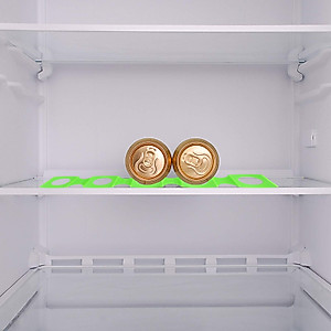 DOITOOL Foldable Water Bottle 2pcs Bottle Stacking Mat Foldable Silicone Bottle and Can Stacker Can Holder Rack Space Saver Organizer for Refrigerator Pantry Countertop Cabinet Green Soda Fridge