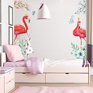 ZHUANGSHI Cartoon Wall Stickers 2sheets Tropical Decor for Boys Kids Bedroom Bathroom Wallpaper Birthday Party Supplies