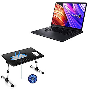 BoxWave Stand and Mount Compatible with ASUS ProArt Studiobook 16 (H7604) - True Wood Laptop Bed Tray Stand, Desk for Comfortable Work in Bed. for ASUS ProArt Studiobook 16 (H7604) - Jet Black