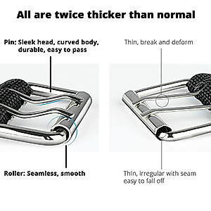 Drizzte Plus Size 43inch Grommet Belt Double Prong Punk Belts for Women Men