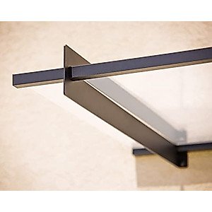 Palram - Canopia Nancy 1500 Door Awning - 5' x 3' - Gray/Clear