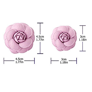 Happyyami Flower Brooches Set 20 Pieces Handmade Woolen Decor for Clothing Shoes Hat Elegant Flower Centerpieces