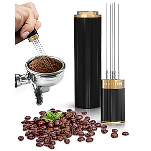 Koffeeista WDT Espresso Distribution Tool, Barista Tools 5x0.35mm Stainless Steel Needles - Easy Open/Close, Portable & Stylish Espresso Stirrer, wdt Coffee Tool, Espresso Distributor, Espresso Whisk