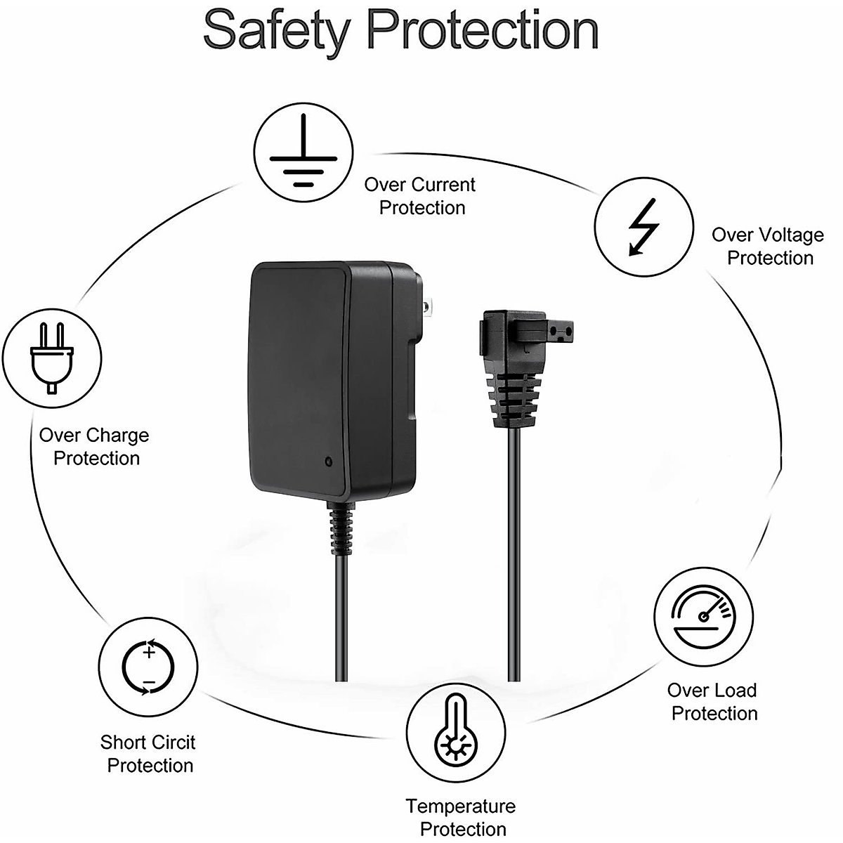 J-ZMQER 2-Prong 12.6V AC Adapter for Aiper Seagull Plus Cordless Robotic Pool Cleaner Power DC Charger