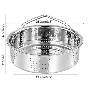 Skingwa Steamer Basket,Steamer Basket Insert for 6,8 Pots (Small Hole)