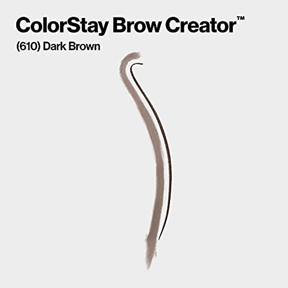 Eyebrow Pencil & Powder by Revlon, ColorStay Brow Creator 2-in-1 Eye Makeup with Spoolie, Longwearing with Precision Tip, 610 Dark Brown, 0.23 Oz