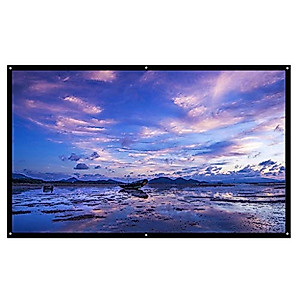 84'' Portable Projector Screen 16:9 White 84 Inch Diagonal Video Projection Screen Foldable Wall Mounted