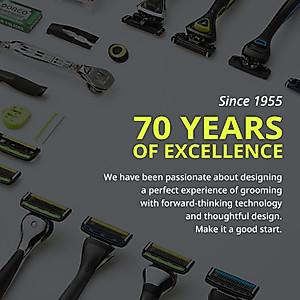 Dorco Pace 5 Pro Razors- Shaving System For Men with Trimmer - 1 Handle + 9 Cartridge Set