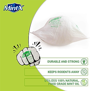 Mint -X Rodent Repellent Indoor Tall Kitchen Drawstring Trash Bags with Mint-Flex Technology; 13 Gallon, 120 Count, White