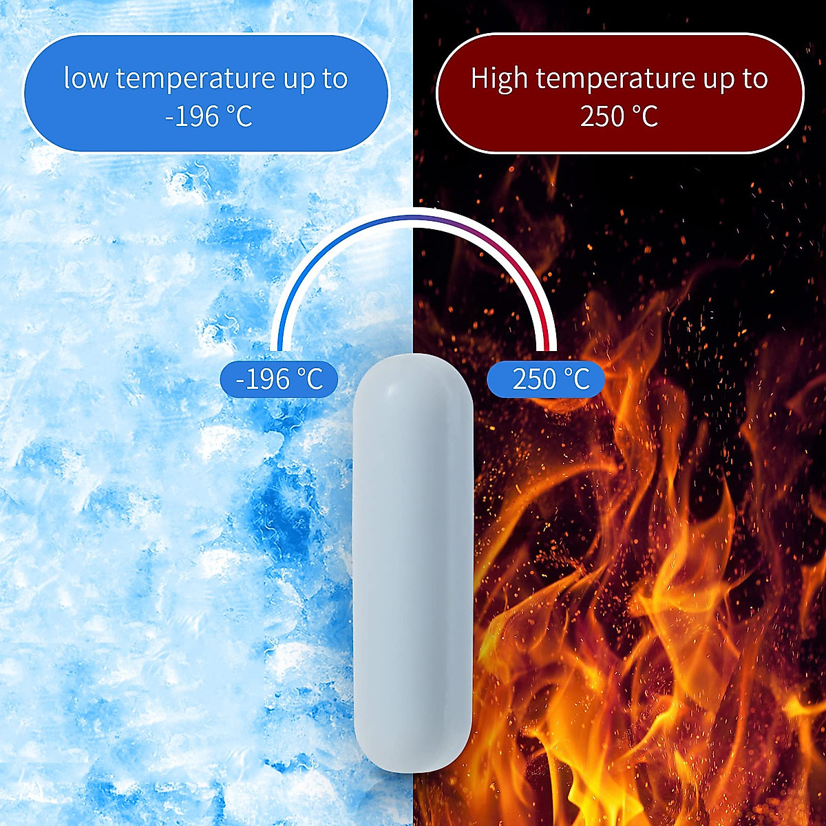 5 Pcs 30mm(1.18 inch) PTFE Magnetic Stirrer Mixer Stir Bar,White Color,Laboratory Bar,Stir Plate Bar,Stir Bars…