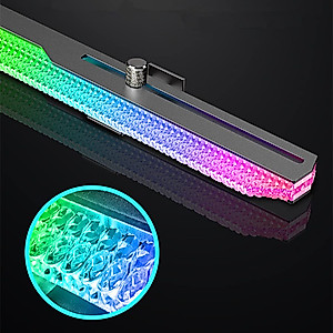 Angitu COOLMOON GT8 Graphics Card Bracket 5V ARGB Multi-Interface Synchronous Horizontal Chassis Decoration GPU Video Card Stand Holder (Black)