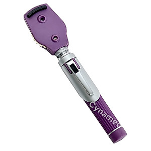 Cynamed Otoscope - Ear Scope with Light, Ear Infection Detector, Both Adult and Pediatric Disposable Specula Tips (Purple)