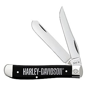 CASE 52231 Harley Mini Trapper Smooth Folding Blade Pocket Knife - Boxed