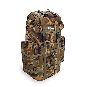 Everest Woodland Camo Hiking Pack, Camouflage, One Size