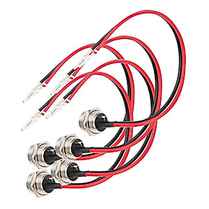 5pcs Scooter Charger Port, 3-Pin Inline Round Charger Connector with for Electric Self-Balancing Scooter