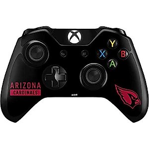 Skinit Decal Gaming Skin Compatible with Xbox One Controller - Officially Licensed NFL Arizona Cardinals Black Performance Series Design