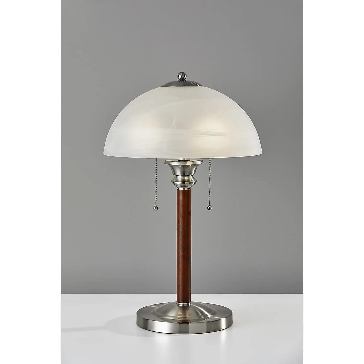 Adesso 4050-15 Lexington 22.5" Table Lamp – Lighting Fixture with Walnut Wood Body, Smart Switch Compatible Lamp. Home Improvement Equipment