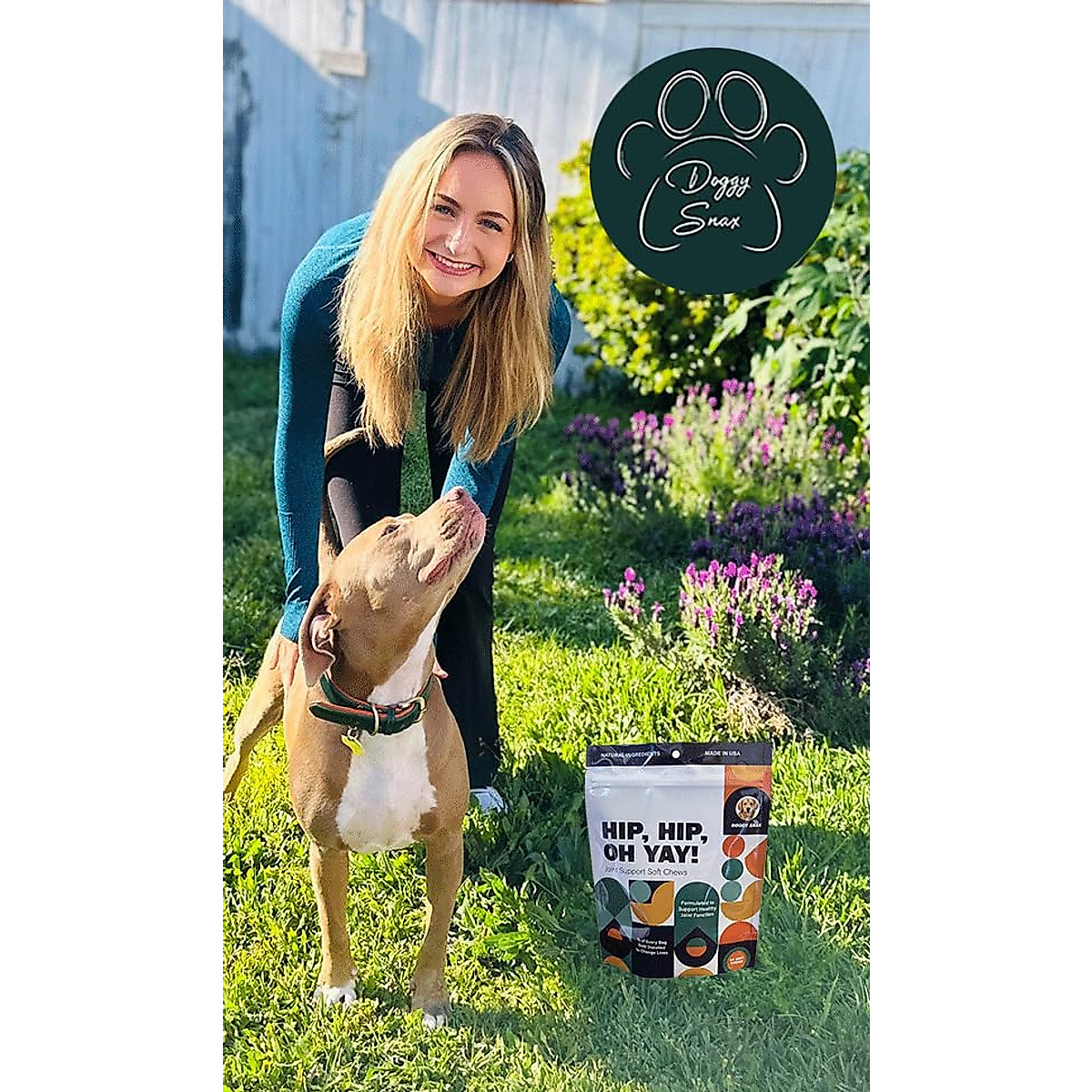 Doggy Snax Hip Hip Oh Yay! Canine Hip & Joint Supplement Soft chew with Glucosamine, Chondroitin, Green Lipped Mussel, MSM, Hyaluronic Acid, Boswellia and so Much More!