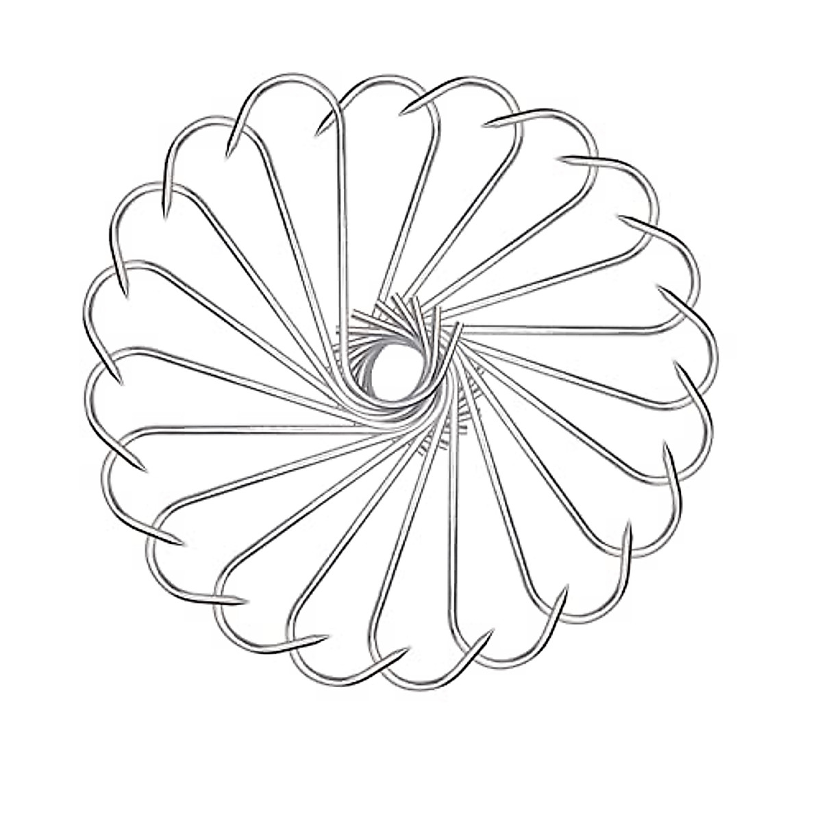 Alele 20p Meat Hooks,Stainless Steel Butcher Hooks Meat Hook Tool for Poultry Processing Smoking Drying Hanging BBQ (fba-Meat Hook 6inch 20pack 4mm)